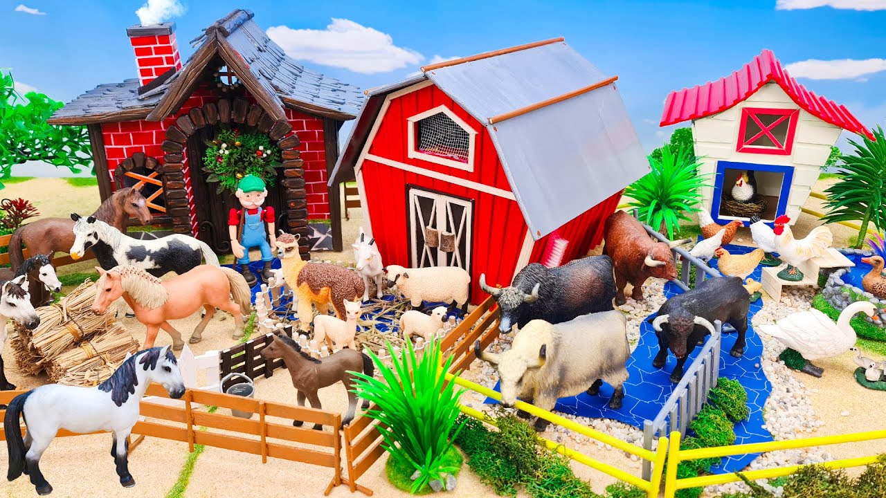 18 Minutes Satisfying with Unboxing Barn Farm Playset Toys Collection ...