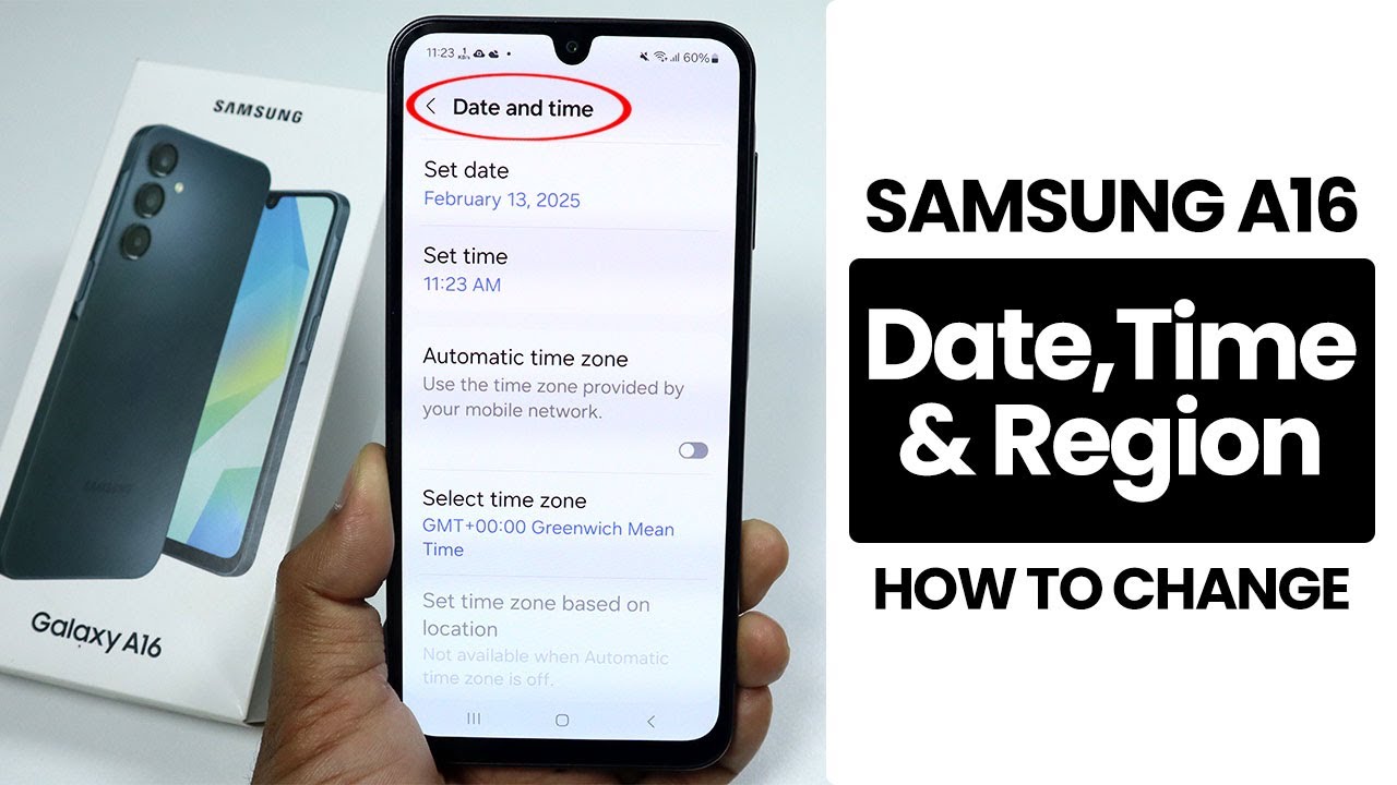 How to Change Date, Time & Region In Samsung A16 - YouTube
