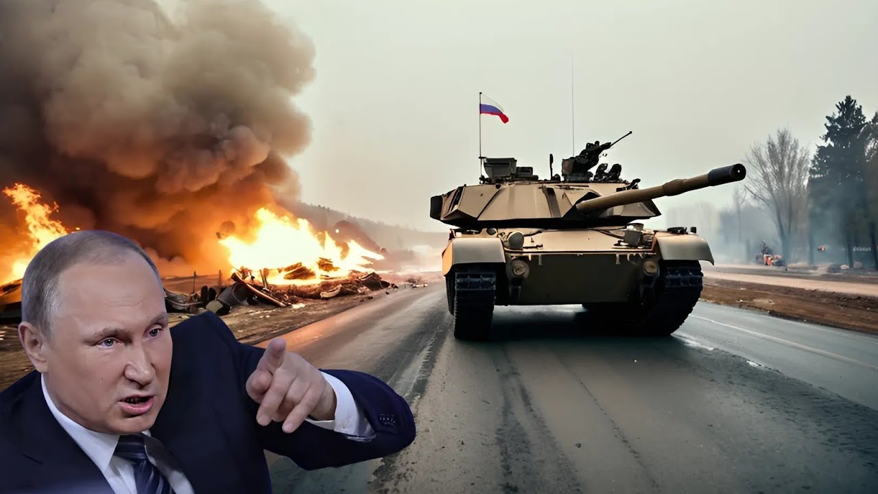 Russian M1A2 Abrams EXHIBITION! Ukraine Large Tank Convoy Ambushed by ...
