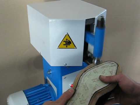 GOODYEAR WELTED welt beating and flattening machine model EMR - YouTube