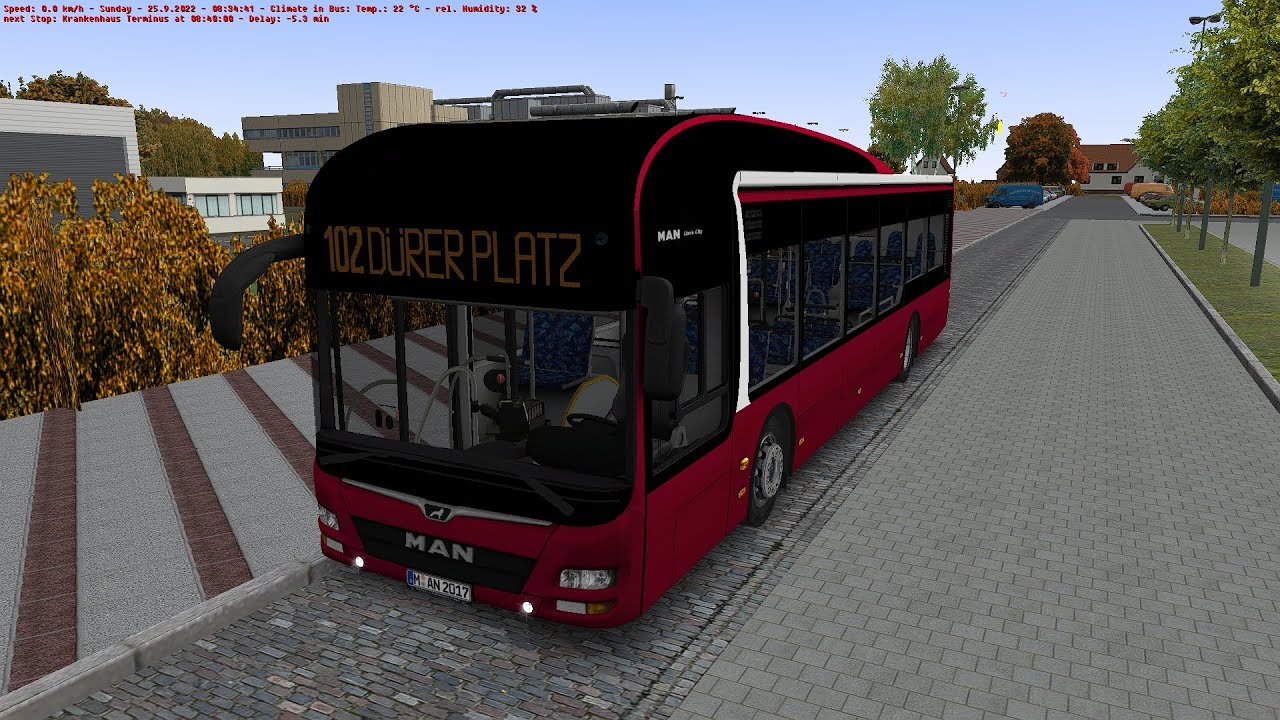 Omsi 2 - Ebstein - Line 102 - MAN LC A37 E6 Hybrid - YouTube