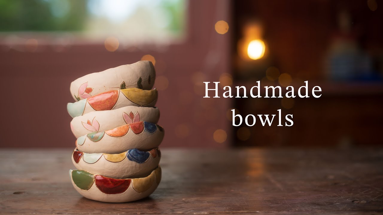 How I make a bowl without a pottery wheel. Start to Finish! - YouTube