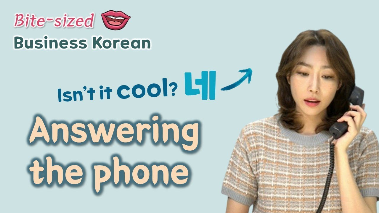 | Business Korean | Phone call Ep. 2 | Answering the phone - YouTube