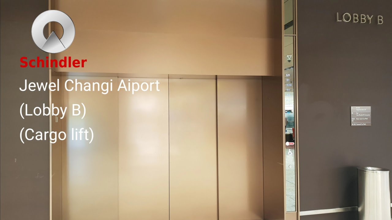 Schindler cargo lift at Jewel Changi Airport (Lobby B) - YouTube