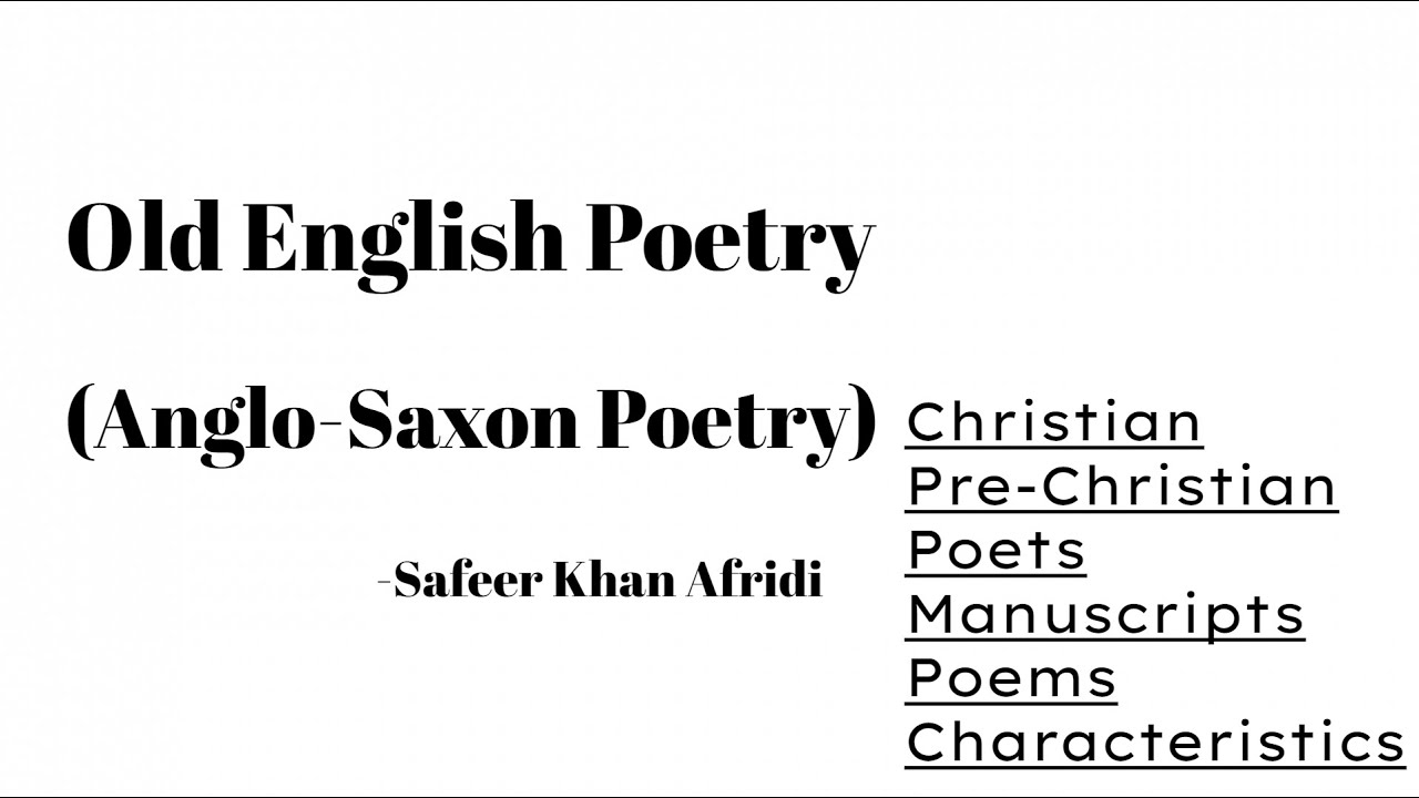 Old English Poetry | Anglo-Saxon Poetry (History) - YouTube
