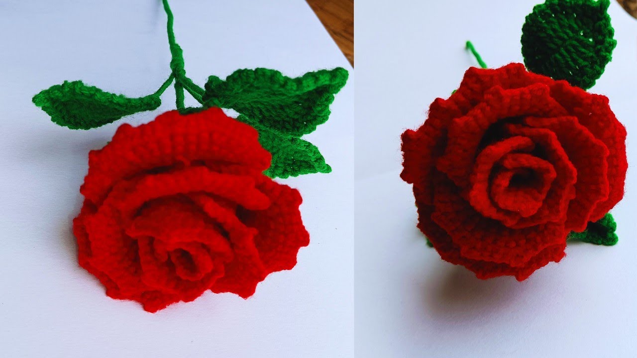 How to Crochet Rose/Amigurumi Rose/Crochet Rose Flower/Pattern ...