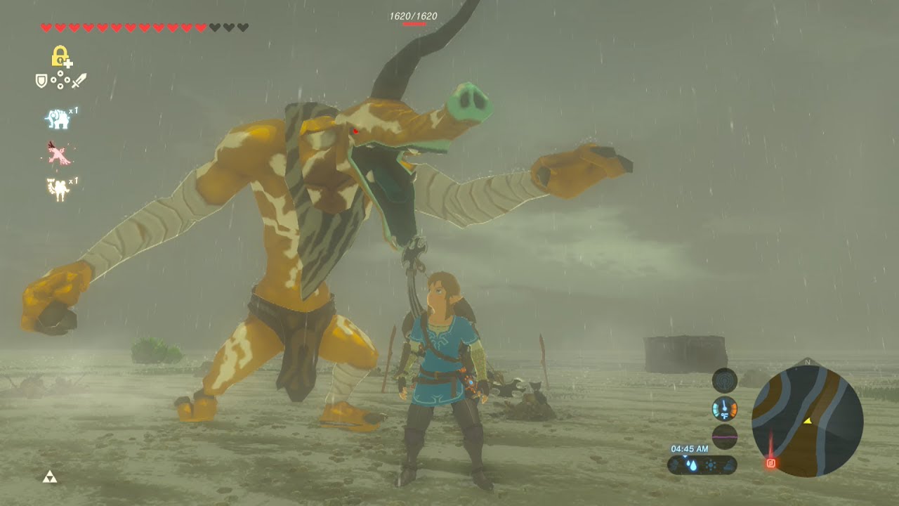 LINK VS GOLD MOBLIN - Zelda Breath of the Wild - YouTube