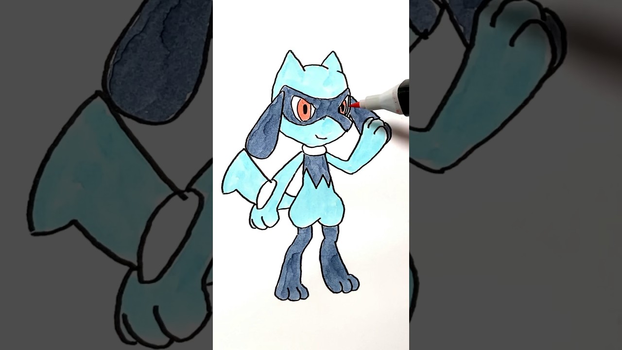 Riolu Pokémon Drawing in 60 Seconds #riolu #pokemon #drawing - YouTube