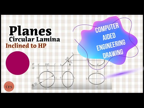 Circular lamina inclined to HP with a diameter parallel to VP - YouTube