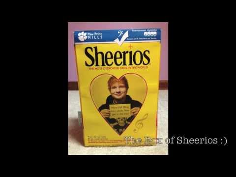 Fan giving Ed Sheeran a "Box of Sheerios" present! - YouTube