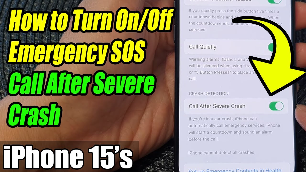 iPhone 15/15 Pro Max: How to Turn On/Off Emergency SOS Call After ...