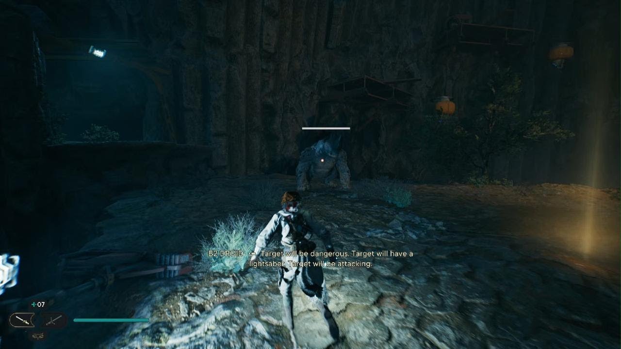 Leaping the chasm to face Gorocco Matriarch - STAR WARS Jedi: Survivor ...