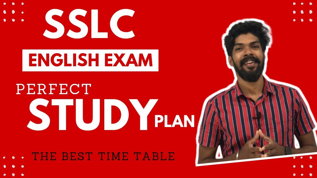 SSLC ENGLISH EXAM | perfect study plan | The best time table | English ...