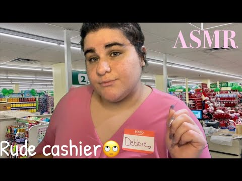 ASMR | Rude cashier checks your returns 🙄😈 - YouTube