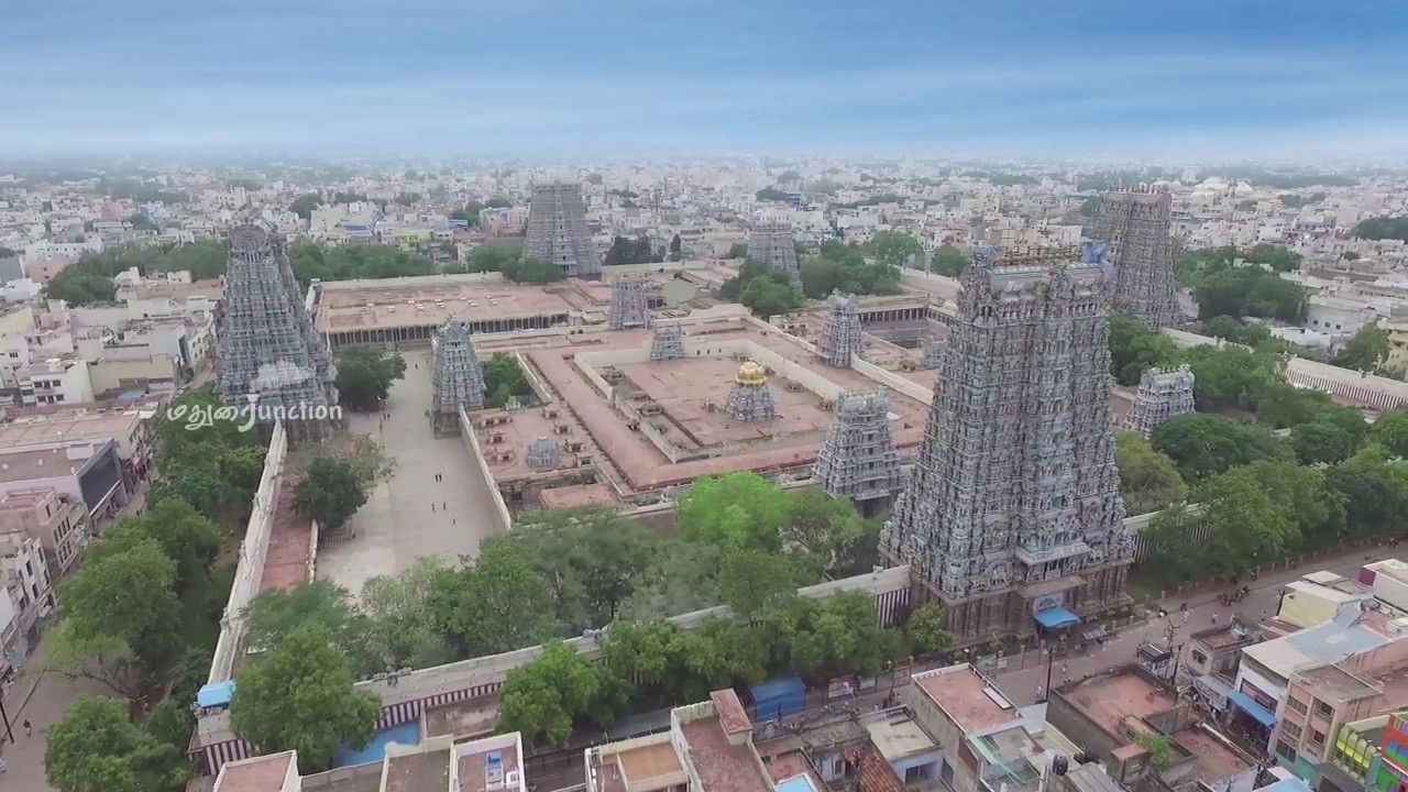madurai meenakshi temple aerial view - YouTube