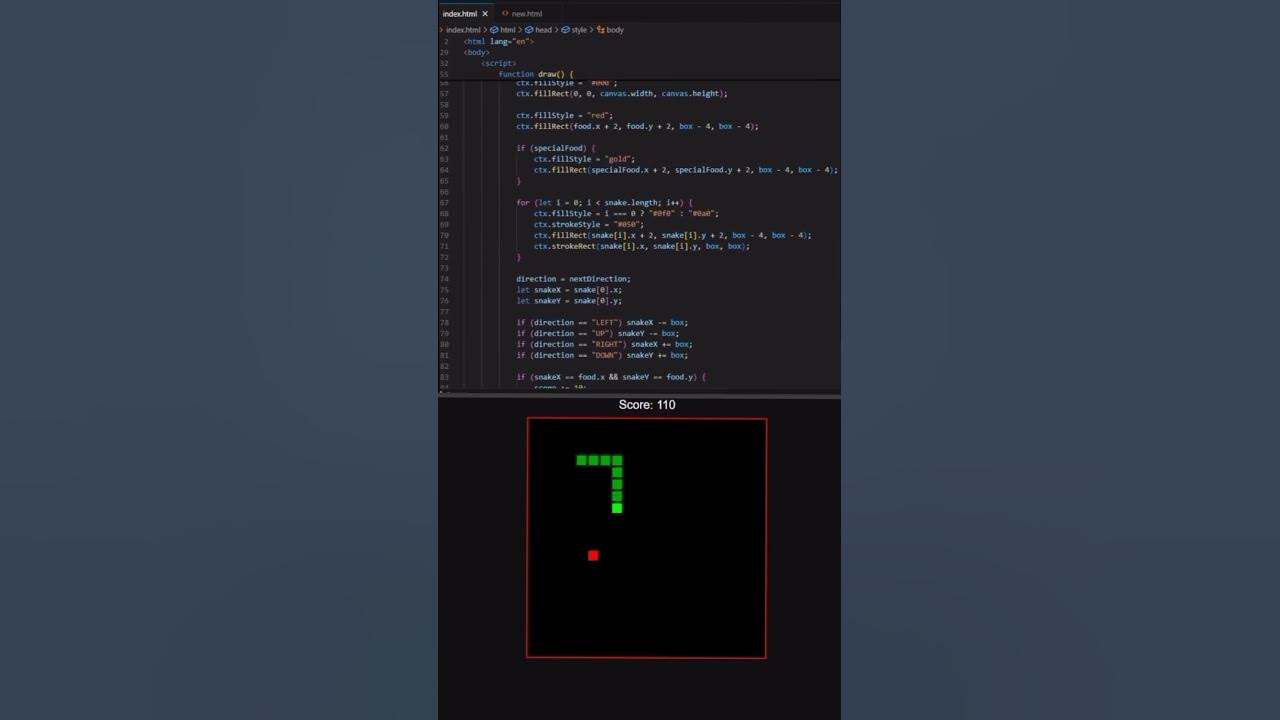snake game | HTML CSS #html #css #webdesign - YouTube