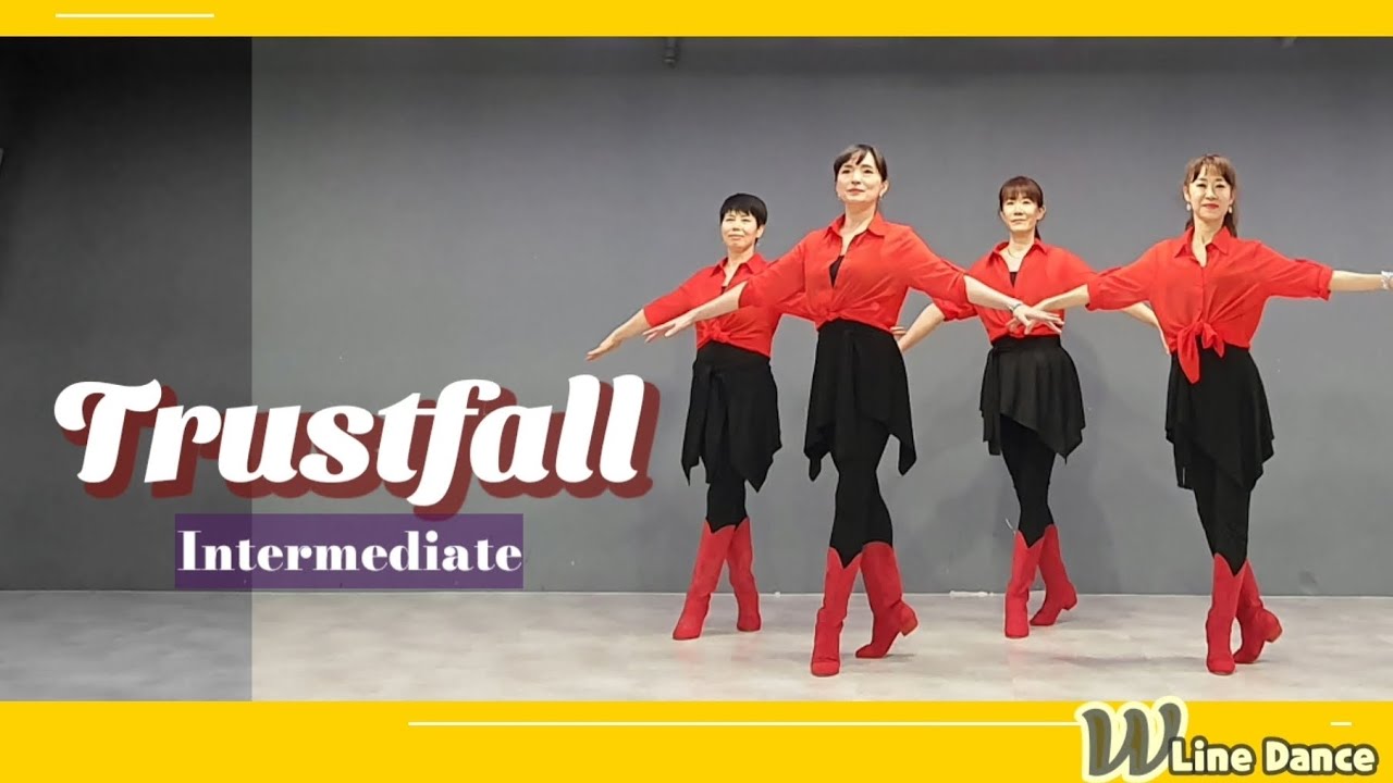 [W라인댄스] Trustfall Line Dance || Intermediate || Demo || 중급 - YouTube