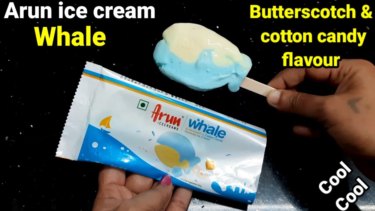 Arun ice cream whale butterscotch & cotton candy flavour|arun ice cream ...