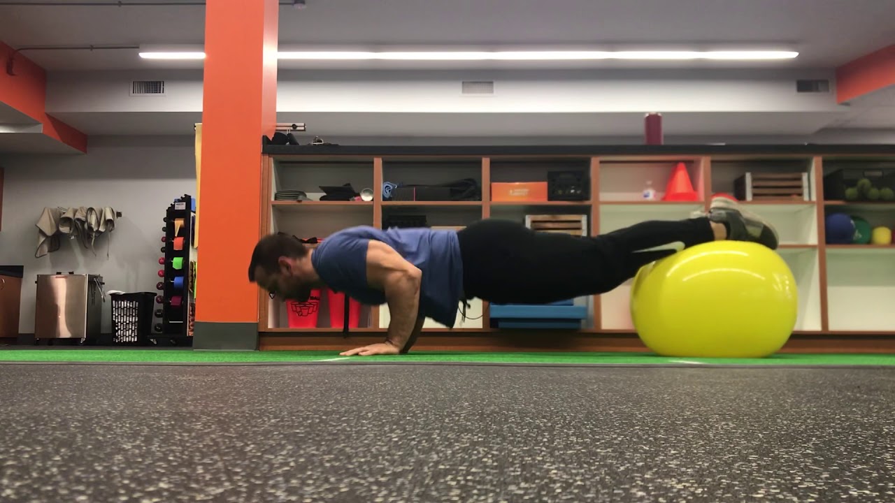 Stability Ball Push-up - YouTube