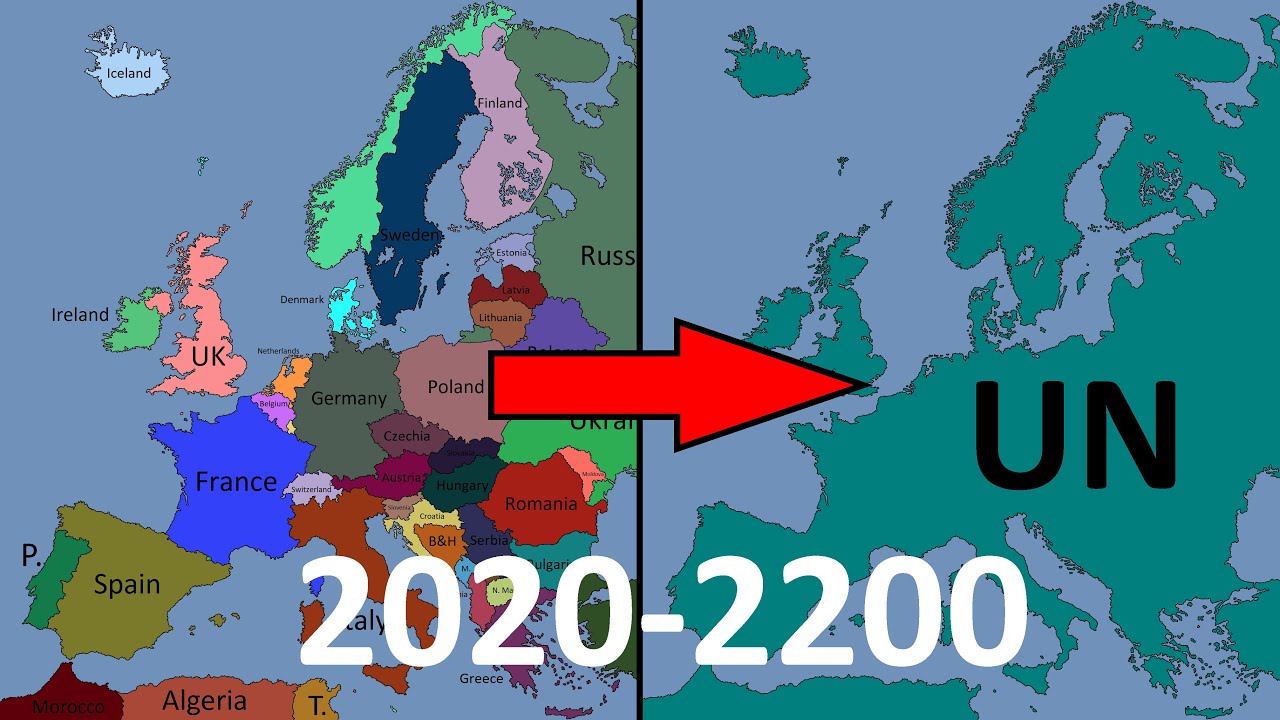 Alternate Future of Europe 2020-2200 Timelapse - YouTube