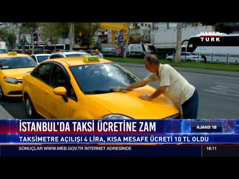 İstanbul'da taksi ücretine zam