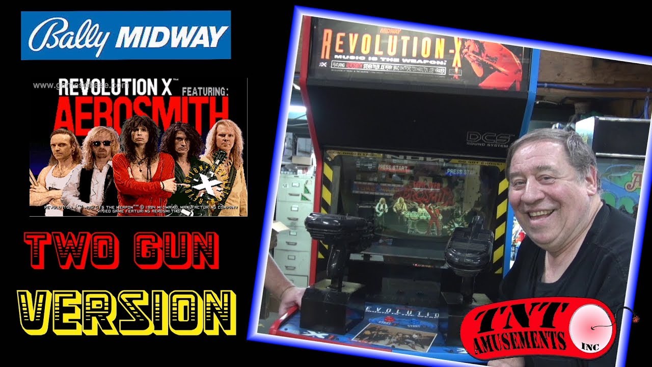 #1411 Bally Midway REVOLUTION X 2 Gun Arcade Video Game- TNT Amusements ...