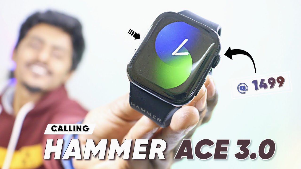 Great Bezel Less Watch Under 1499 🔥 Hammer Ace 3.0 Smartwatch Unboxing ...