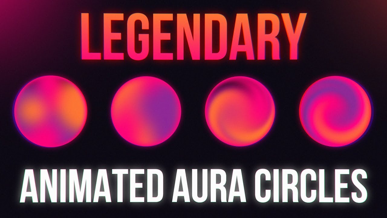 Gradient Aura Circle in after effects - YouTube