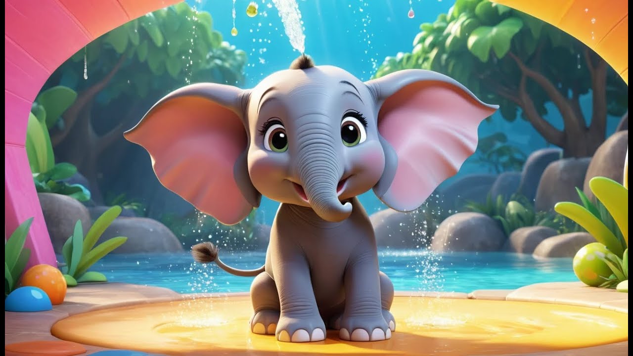 Elephant Bath Song – How Many Splash Together | Fun Kids Song | Silly ...