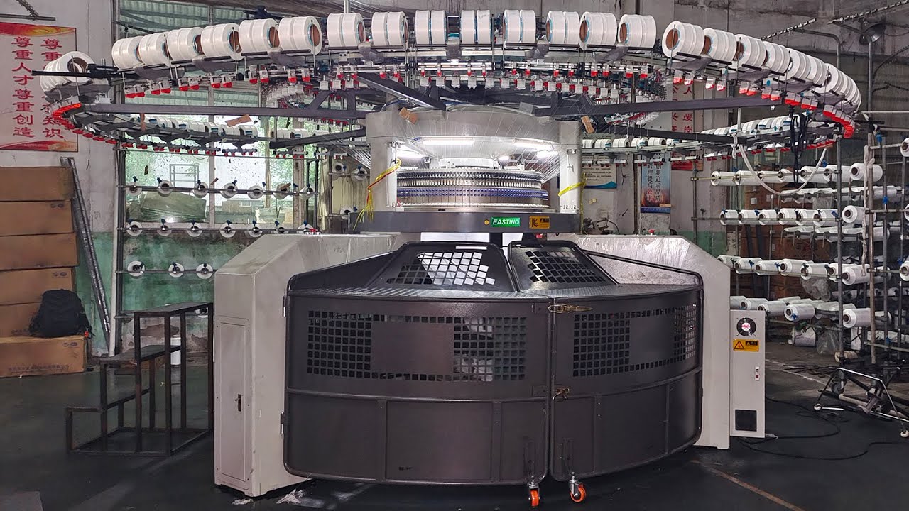 double jersey open width circular knitting machine #knittingmachine ...