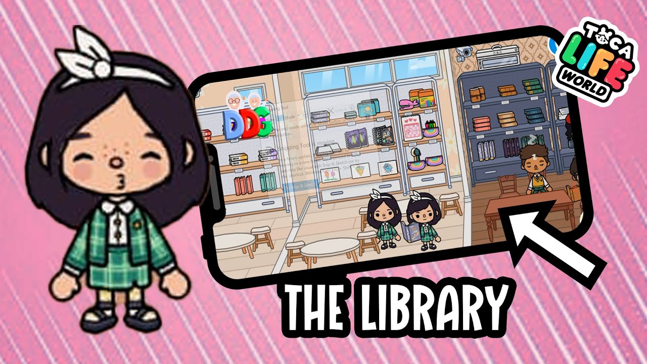 The library at toca boca - YouTube