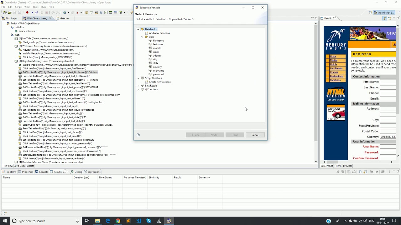 Oats Tutorial 16 How To Use Csv File As An Oats Asset And Parameterize The Scripts Youtube