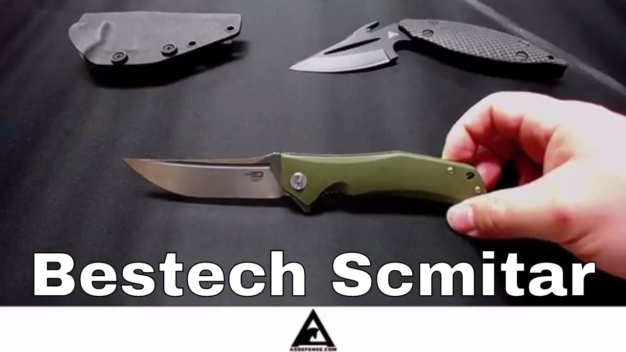 Bestech Scimitar Linerlock Folding Knife - YouTube