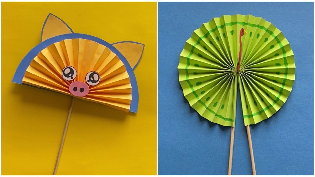 How to make a Paper Animal Decoration | Easy paper crafts | Peacok Fan ...