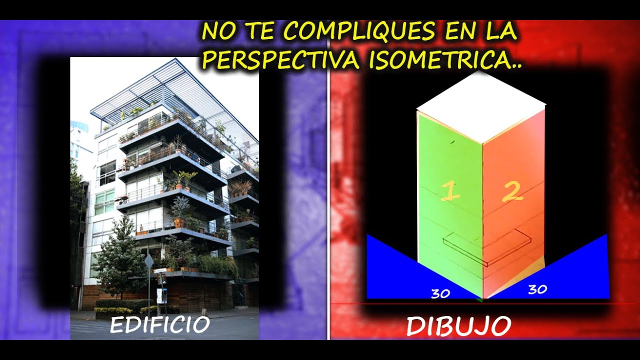 Comienza dibujando un edificio simple para entender la tecnica en perspectiva isometrica de 30 ...