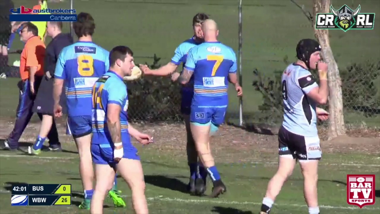 2017 Canberra RL Round 15 1st Grade Highlights - Belconnen United ...