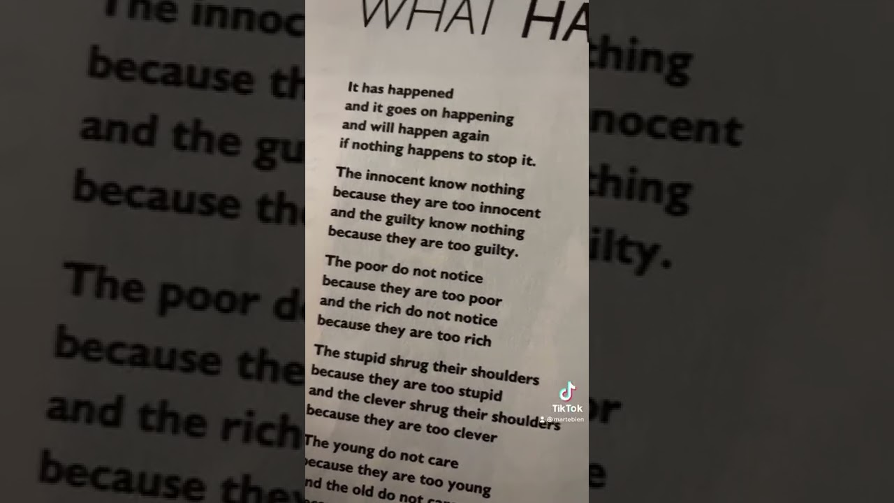 what happens by Erich Fried #poetry #poems #booktube #books - YouTube