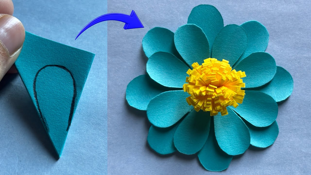 Beautiful Paper Flower Wall Hanging | Easy Paper Craft Ideas | DIY Home ...