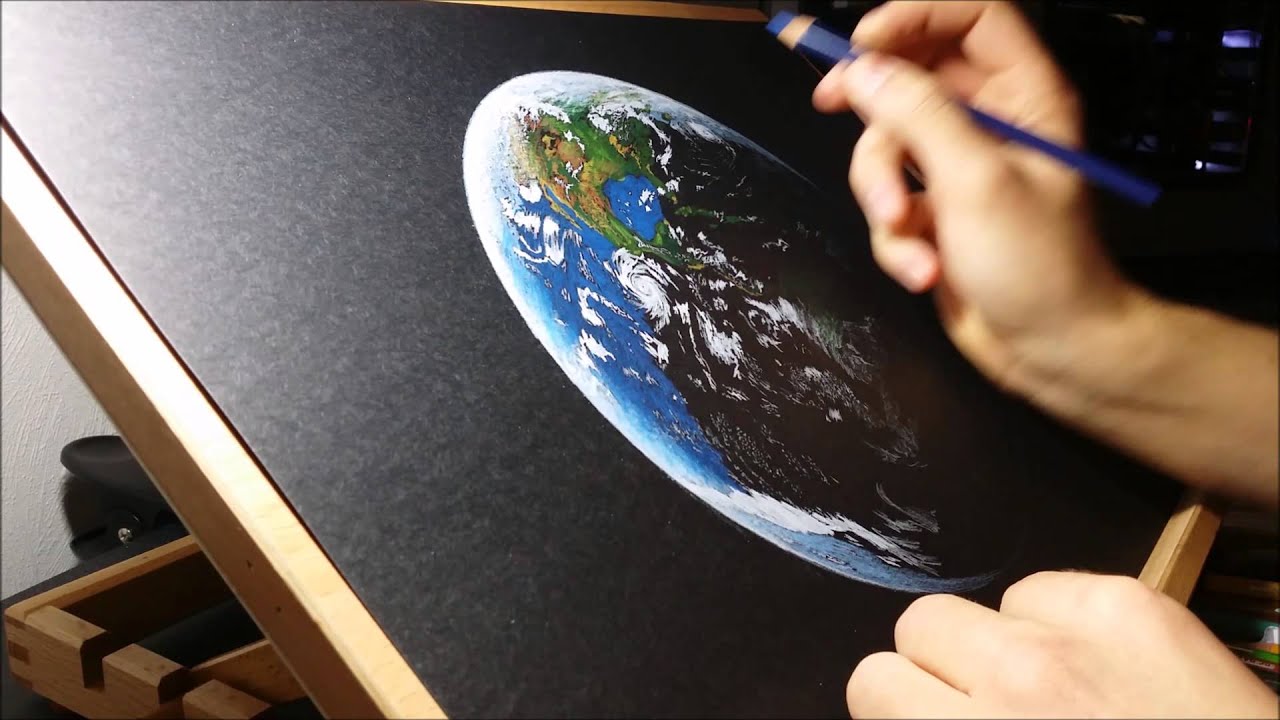 Earth Drawing Time lapse - P2 - YouTube