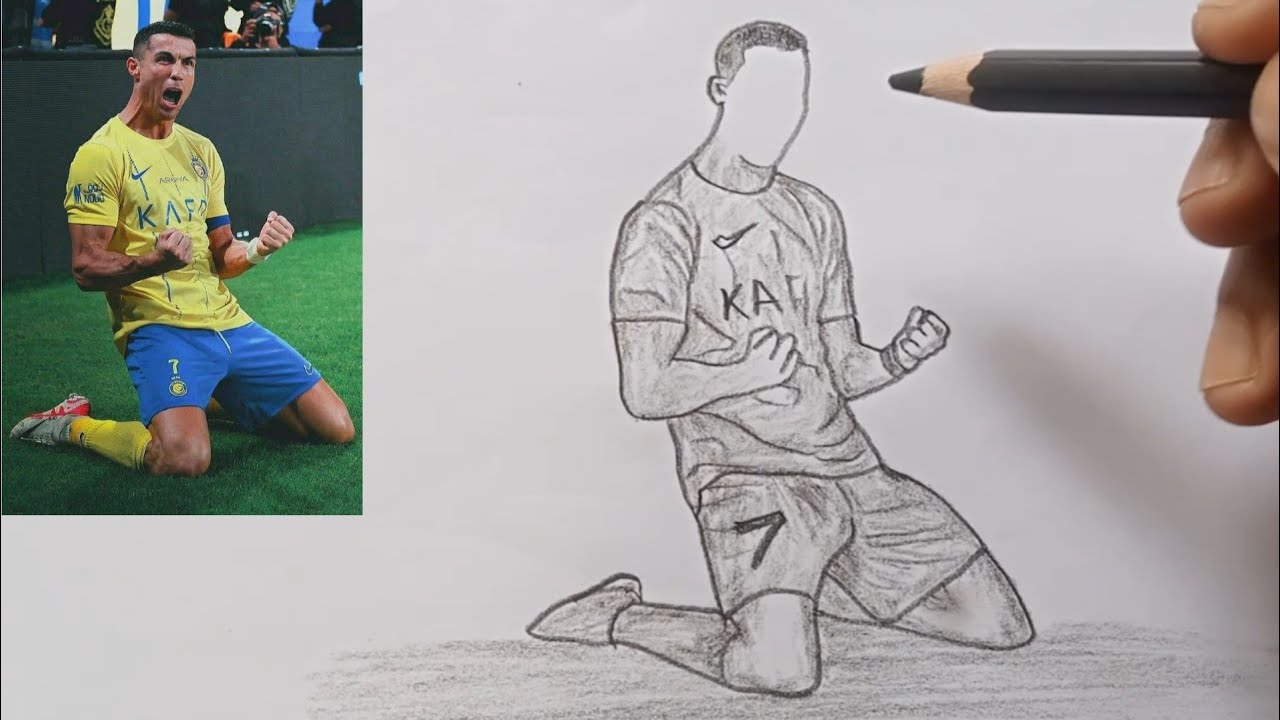 Ronaldo Famous Celebration Drawing Techniques - YouTube