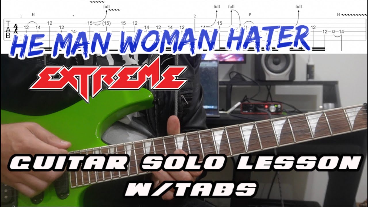 How to play ‘He Man Woman Hater’ by Extreme Guitar Solo Lesson w/tabs ...
