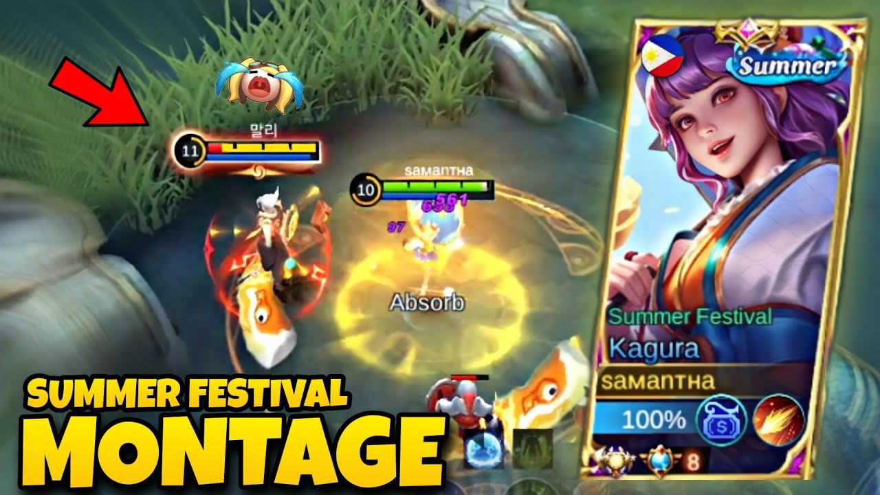 Kagura Summer Festival Revamp Skin Highlights Mobile Legends Youtube