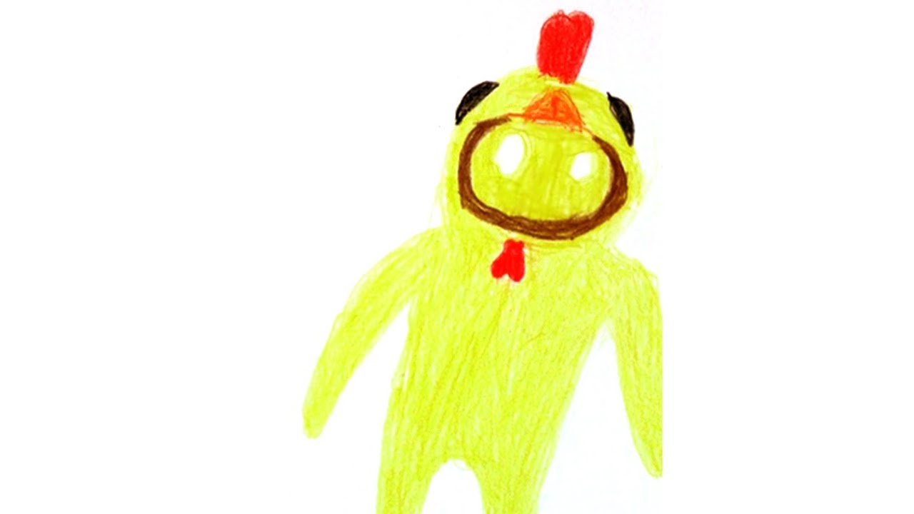 How to draw Chicken from Gang Beasts - YouTube