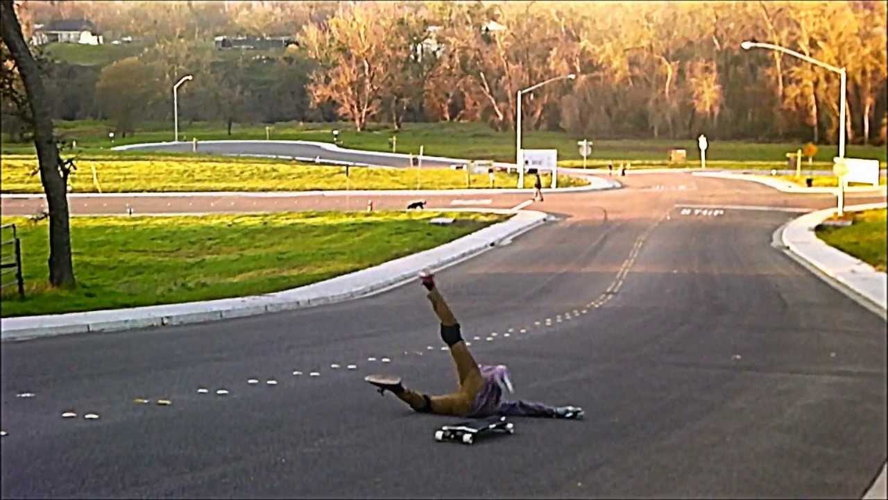 EPIC Painful Longboard Crash - YouTube