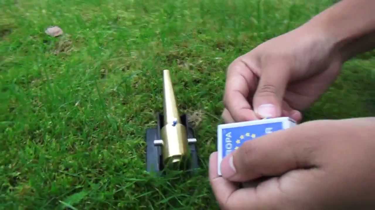 Firing Miniature Brass Cannon [Home Made] - YouTube