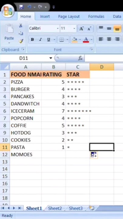 Rating formula in excel 🔥|| Advance excel 💯 || #shorts #excel #excel tipes #excel tutorial # ...