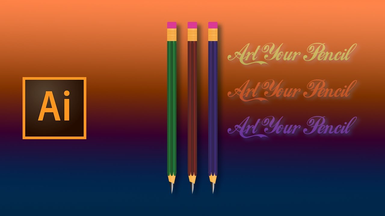 How to Create a Realistic Pencil in Illustrator | Adobe Illustrator ...