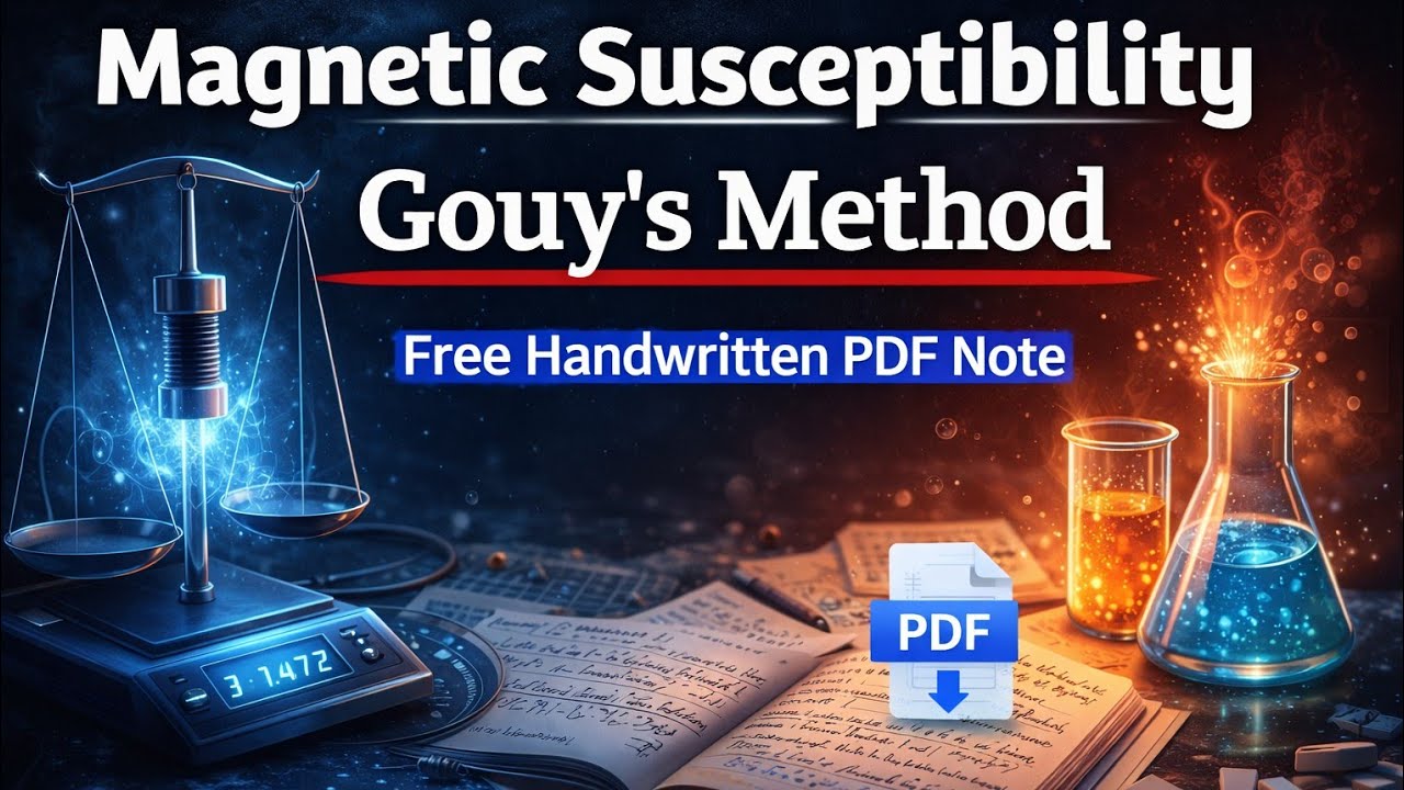 Live🔴 Magnetic Susceptibility 💯 Gouy's Method for Magnetic Susceptibility 💯 Gouy Method - YouTube