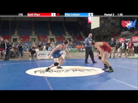 Fargo 2012 170 Round 6: Brett Pfarr (Minnesota) vs. Riley Lefever ...