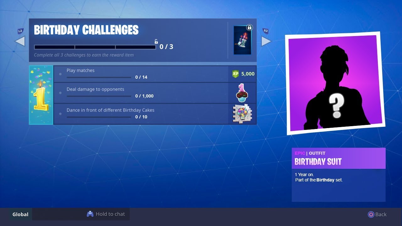 NEW FORTNITE FIRST BIRTHDAY SKIN! FREE FORTNITE BIRTHDAY SKIN! BIRTHDAY ...